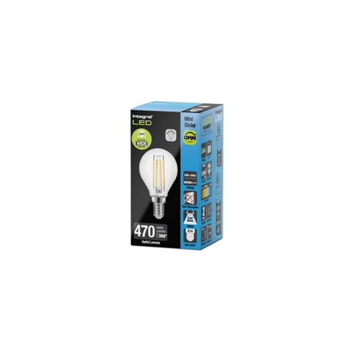 Integral LED | OMNI FILAMENT GOLF BALL BULB E14 470LM 3.4W 4000K NON ...