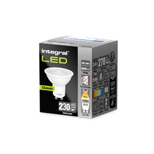 Integral LED | GU10 BULB 270LM 2.4W 2700K NON-DIMM 36 BEAM INTEGRAL